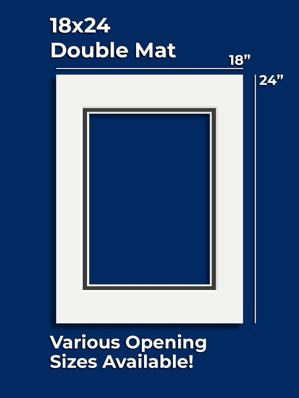 Gallery Series Double Mat 18 x 24 - Perfect Framing Solution