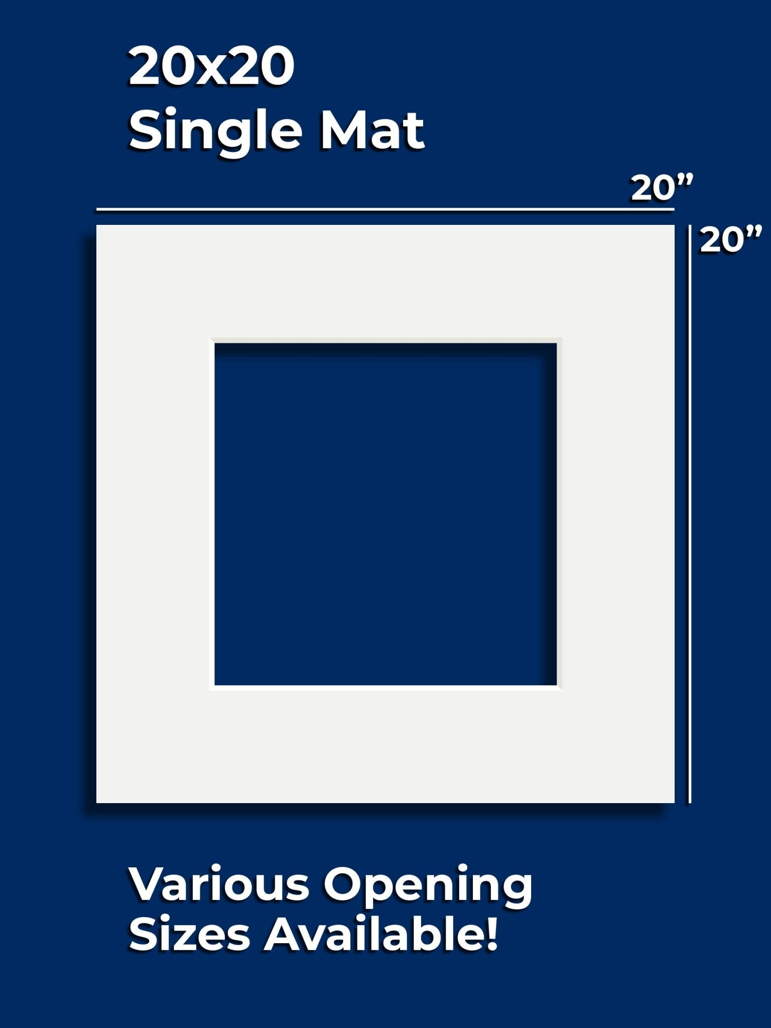 Gallery Series Single Mat - 20x20 Inches Premium Quality